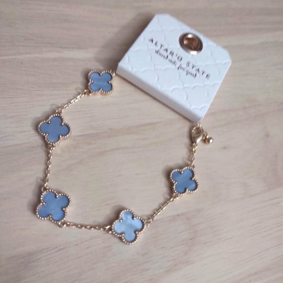 Altar'd State | Jewelry | Altard State Clover Blue Mother Of Pearl ...